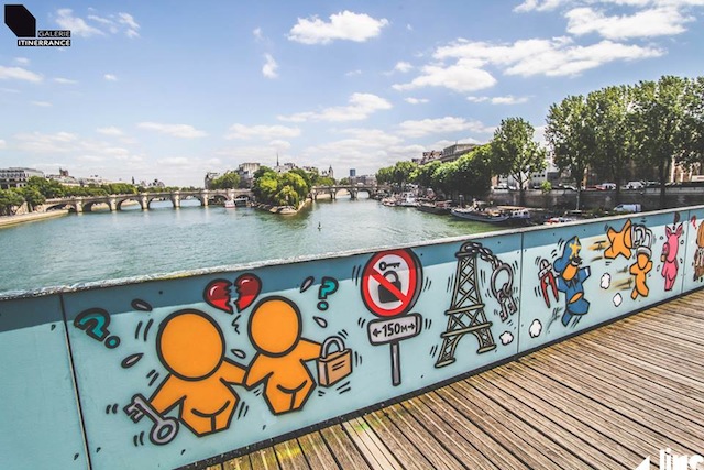 In Place of Love Locks, a Paris Bridge Gets Street Art