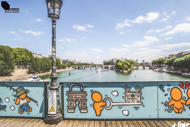 In Place of Love Locks, a Paris Bridge Gets Street Art