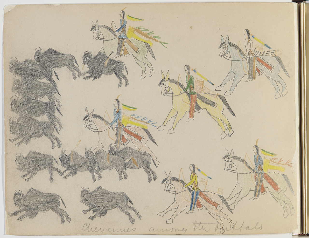 Contemporary and Historic Ledger Art Joined in a Seamless Native Narrative