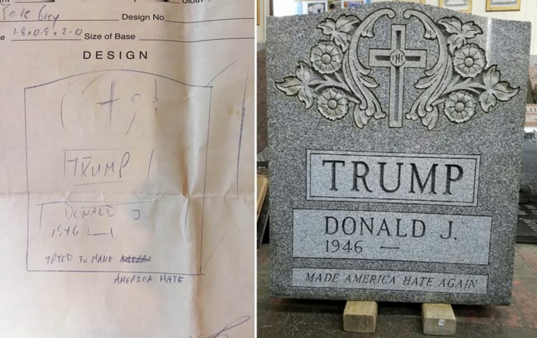 The Artist Behind the Trump Tombstone Explains Their Intentions [UPDATED]