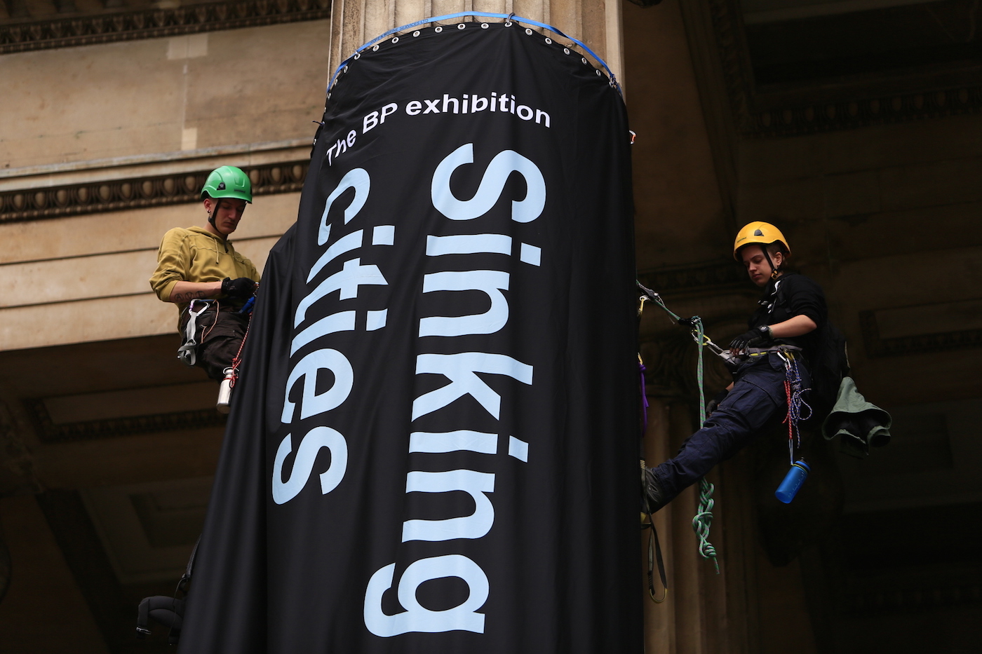 Greenpeace Activists Climb the British Museum to Protest BP Sponsorship