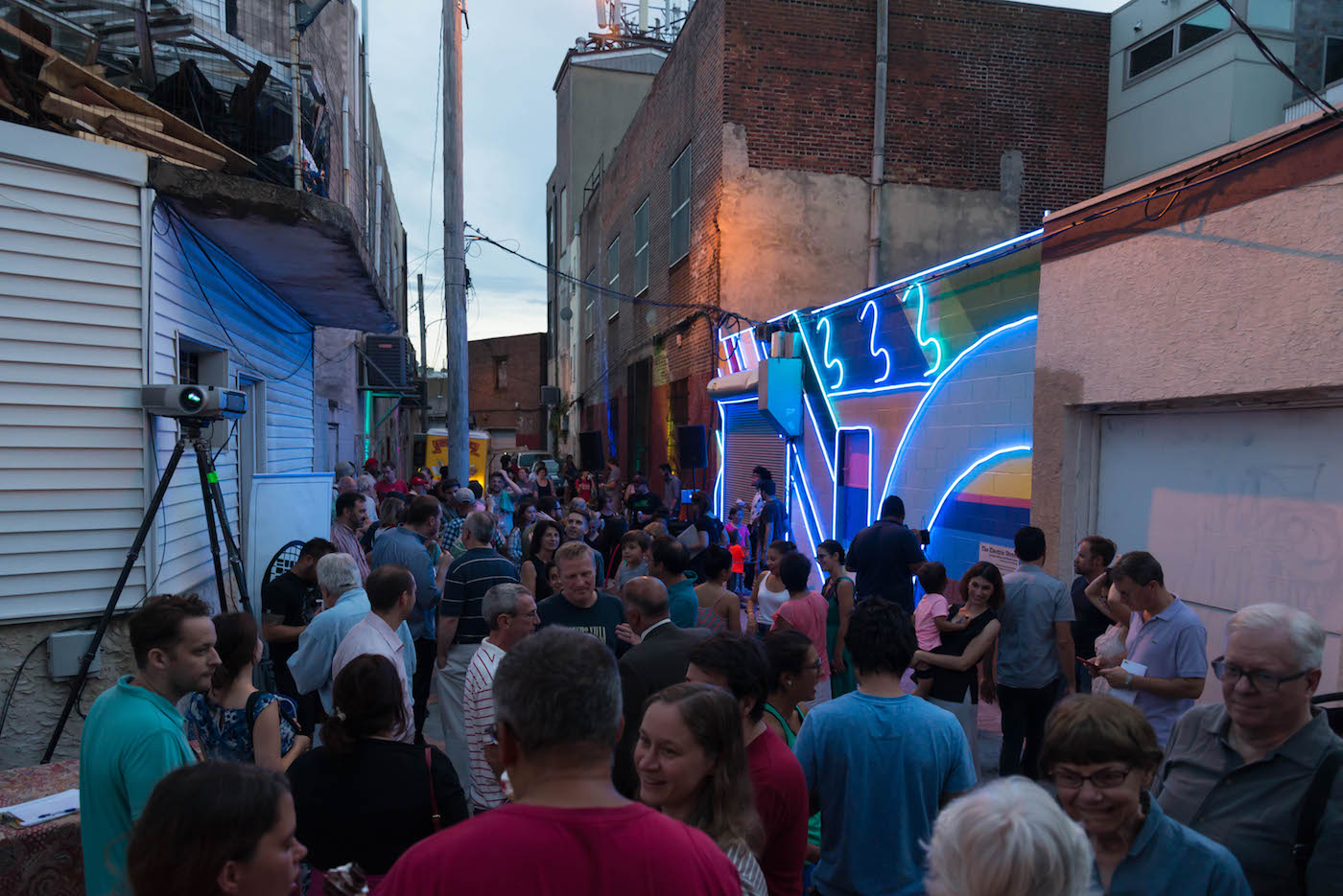 LED Street Art Lights Up a Dark, Dodgy Alley in Philadelphia
