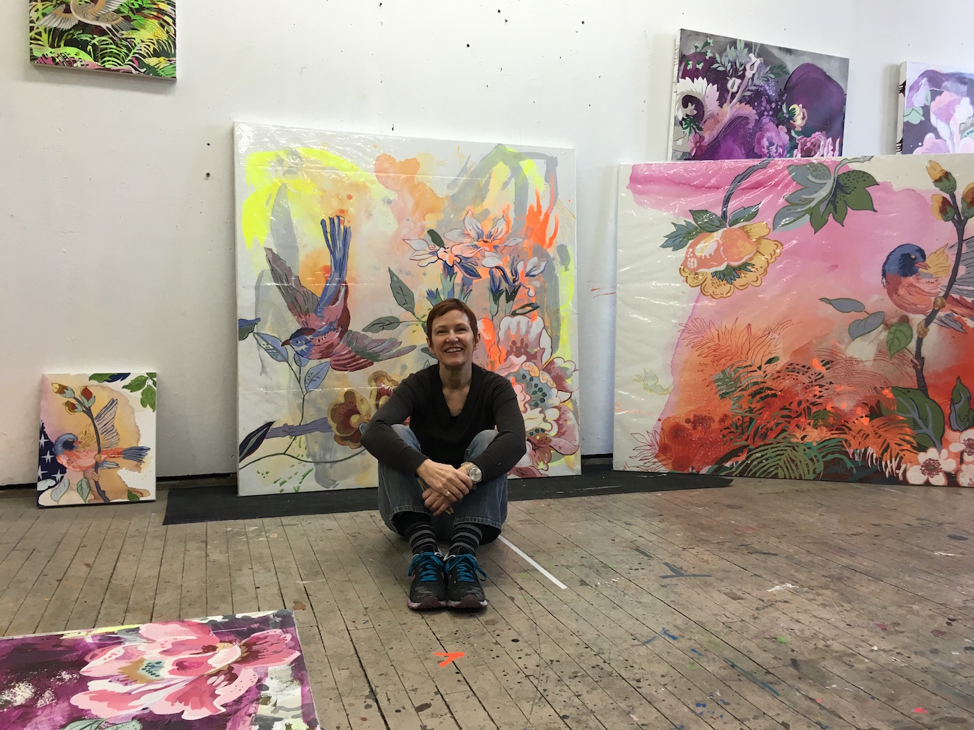 In New Paintings, Elisabeth Condon Pours on Color and Unexpected Forms