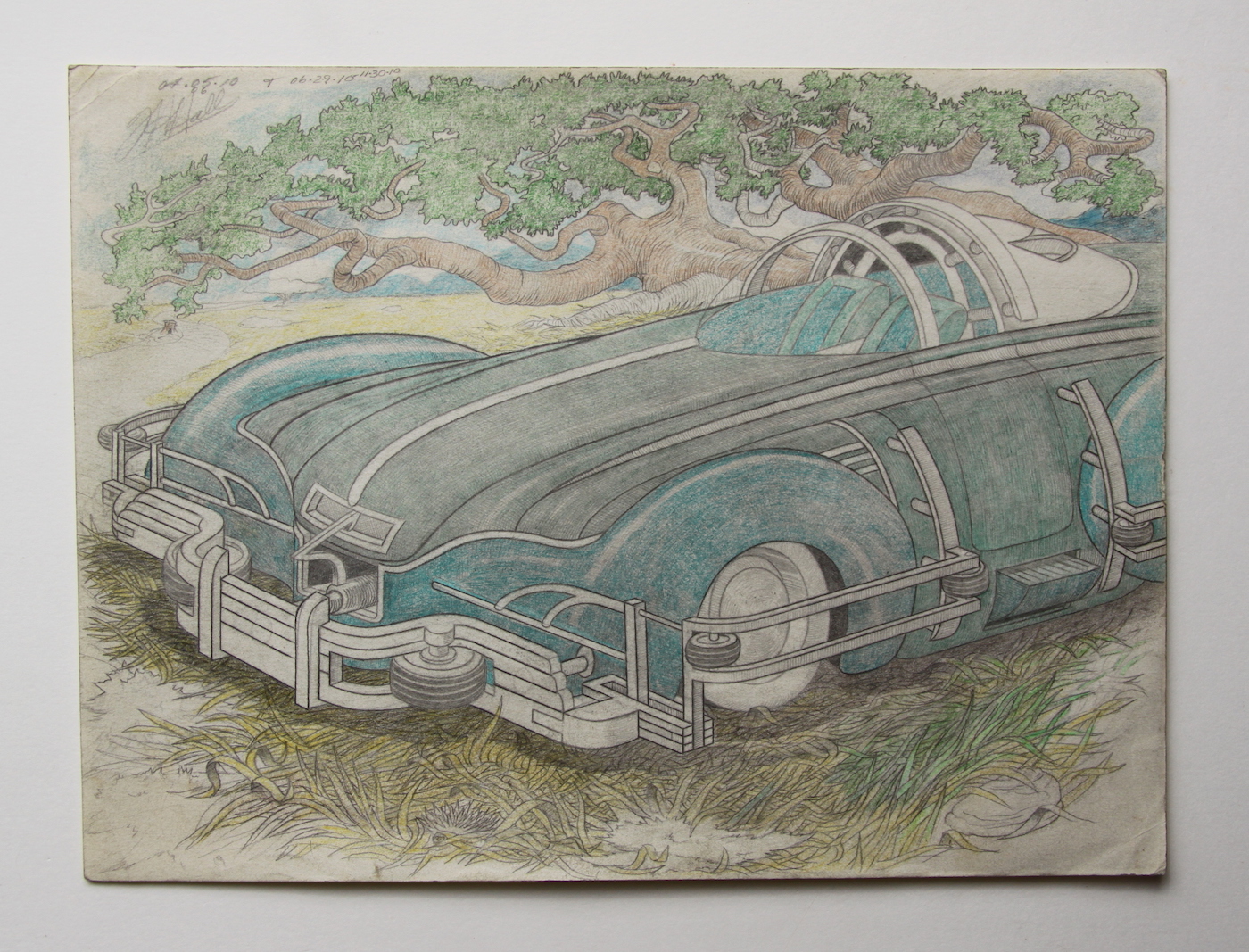 An Artist’s Fantastical Drawings of Cars, Made While Living in One