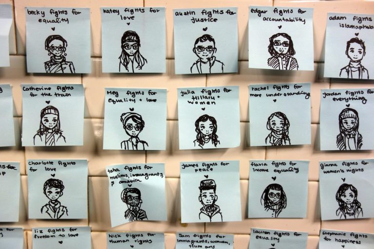 An Artist’s Sticky-Note Project Spreads Post-Election Solidarity