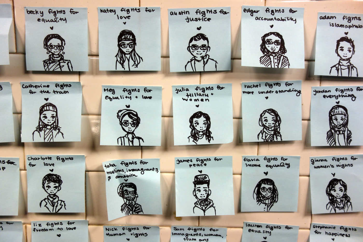 An Artist’s Sticky-Note Project Spreads Post-Election Solidarity