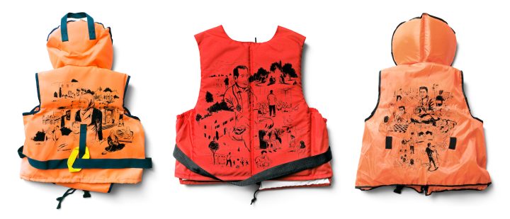 Drawing Refugees' Stories on Life Jackets