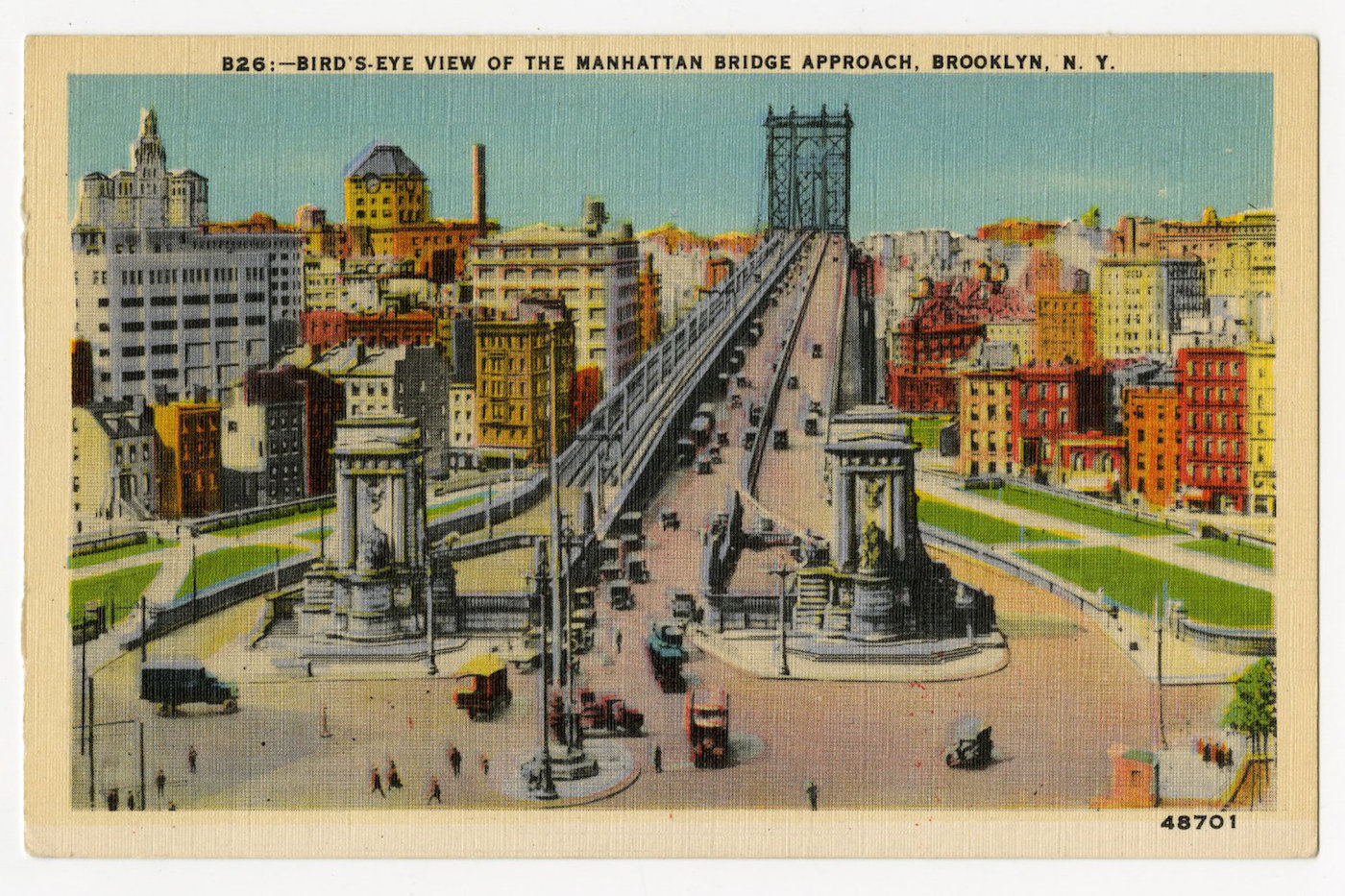 TIL that the statues on Flatbush by the Manhattan Bridge approach ...