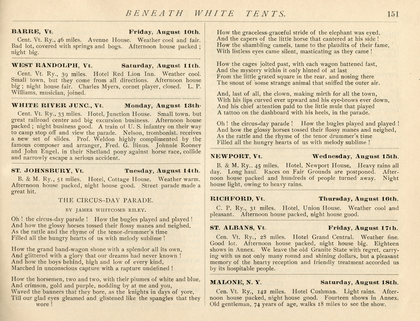 Digitizing Route Books from the Golden Age of the American Circus