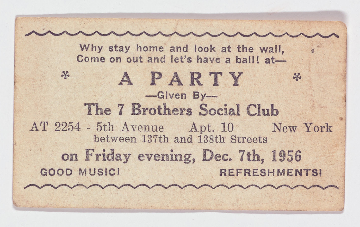 Langston Hughes’s Collection of Rent Party Cards from Harlem