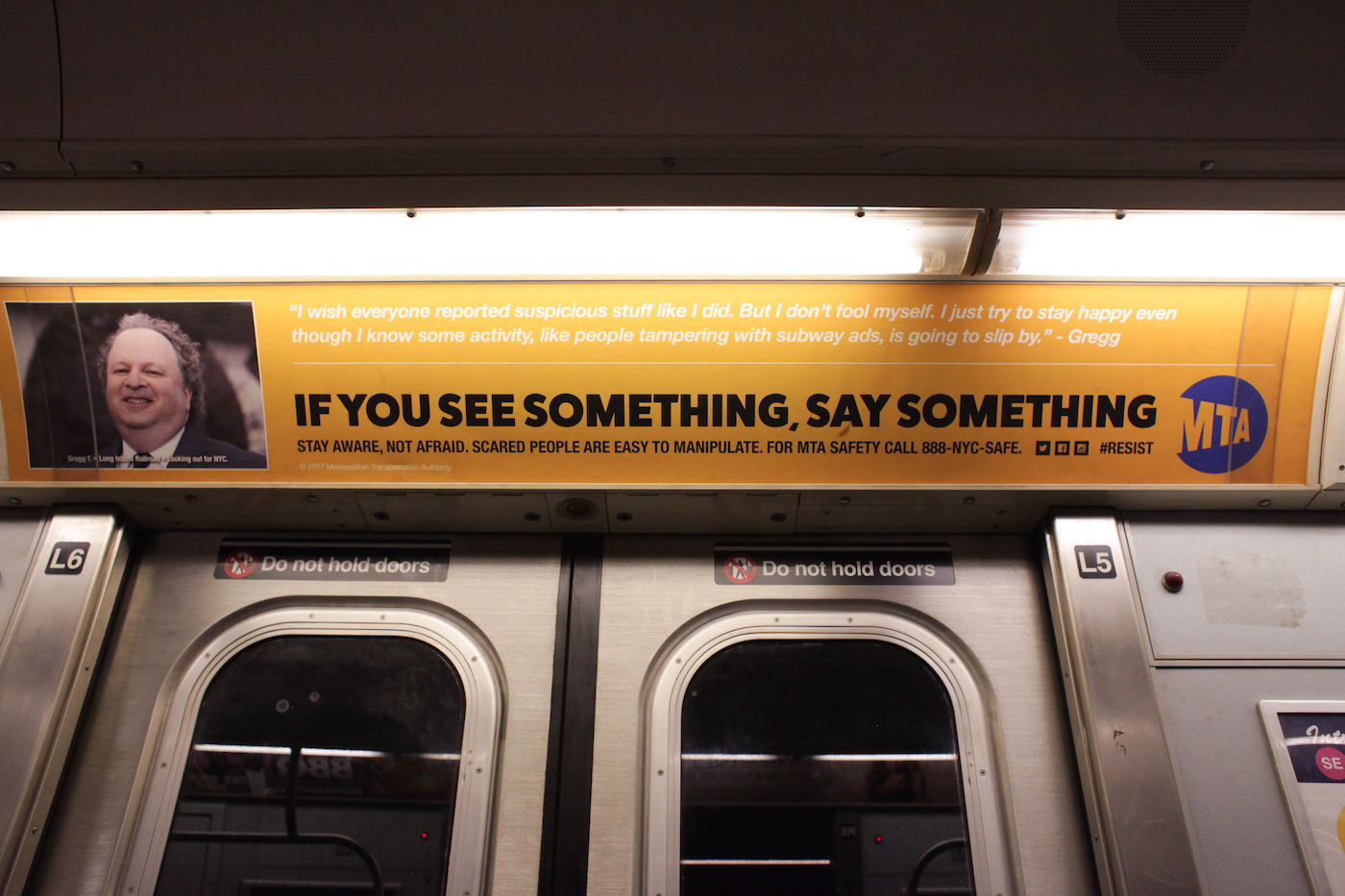 Artist Remixes "If You See Something, Say Something" Posters in NYC Subway