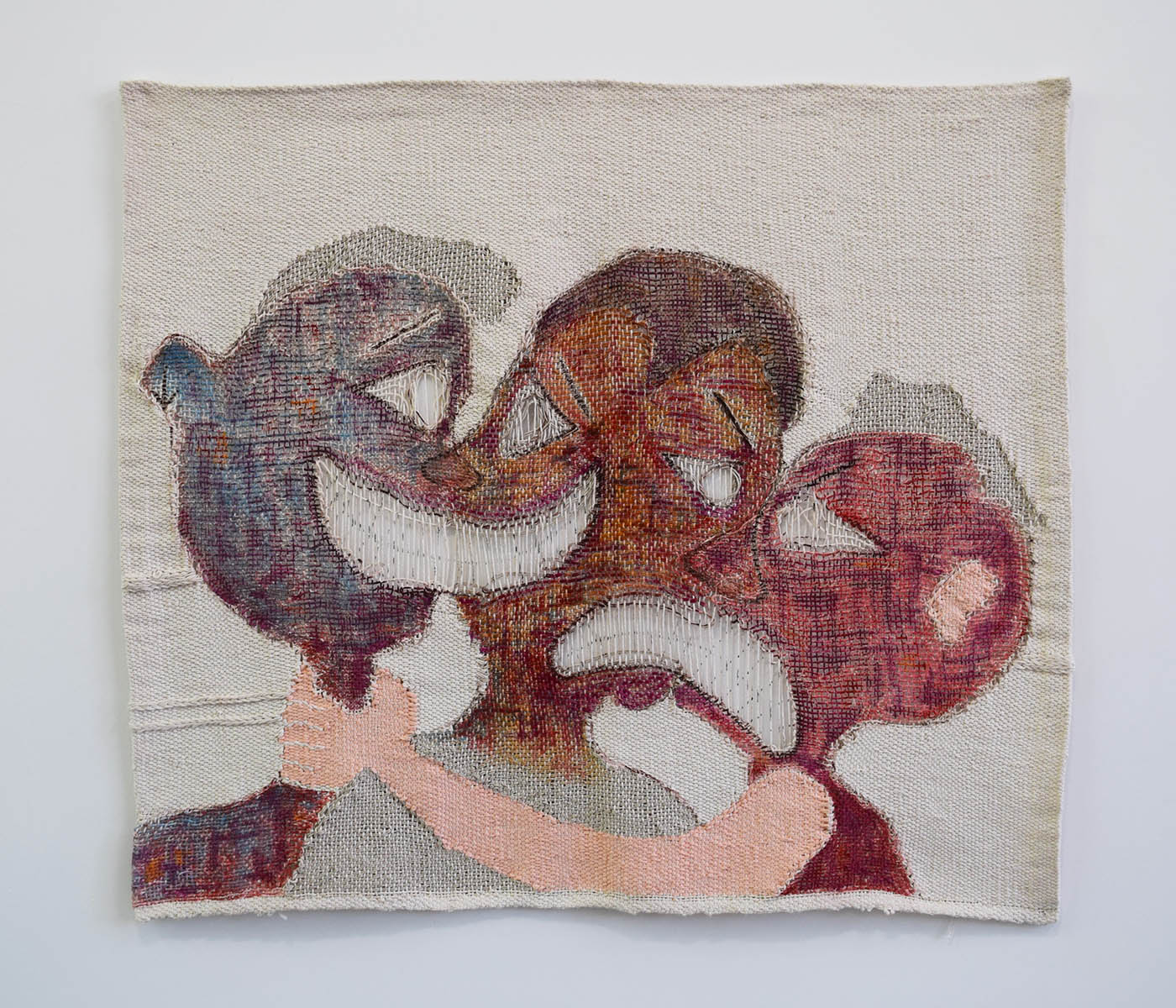 Tapestries Depict the Anger and Intimacy of the Human Struggle