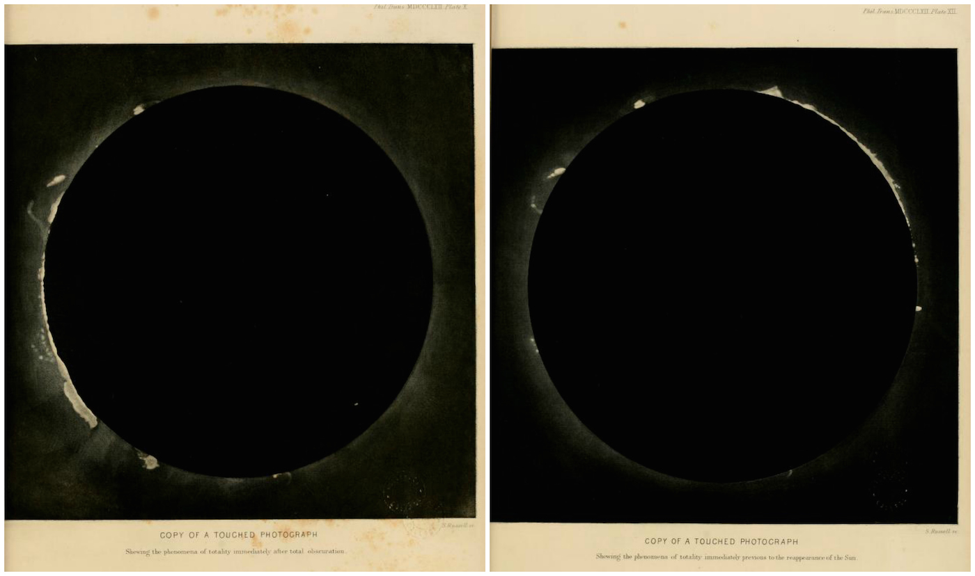 The First Photographs of a Solar Eclipse