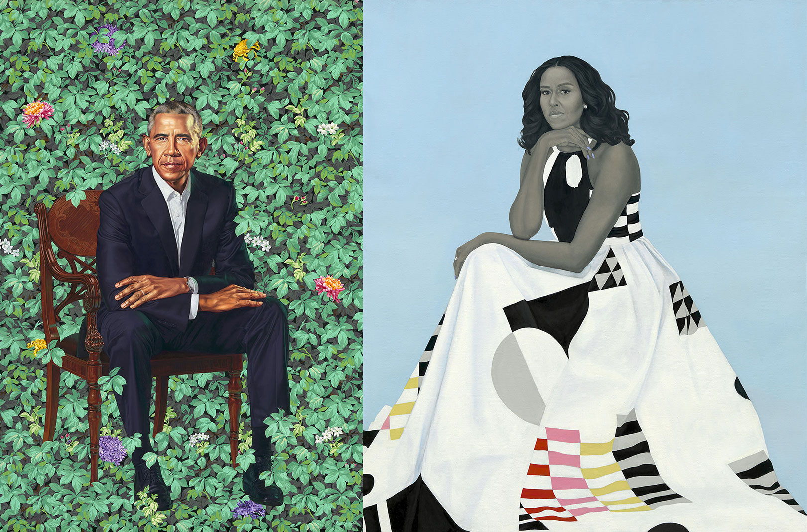 Official Obama Portraits by Kehinde Wiley and Amy Sherald Were Just ...