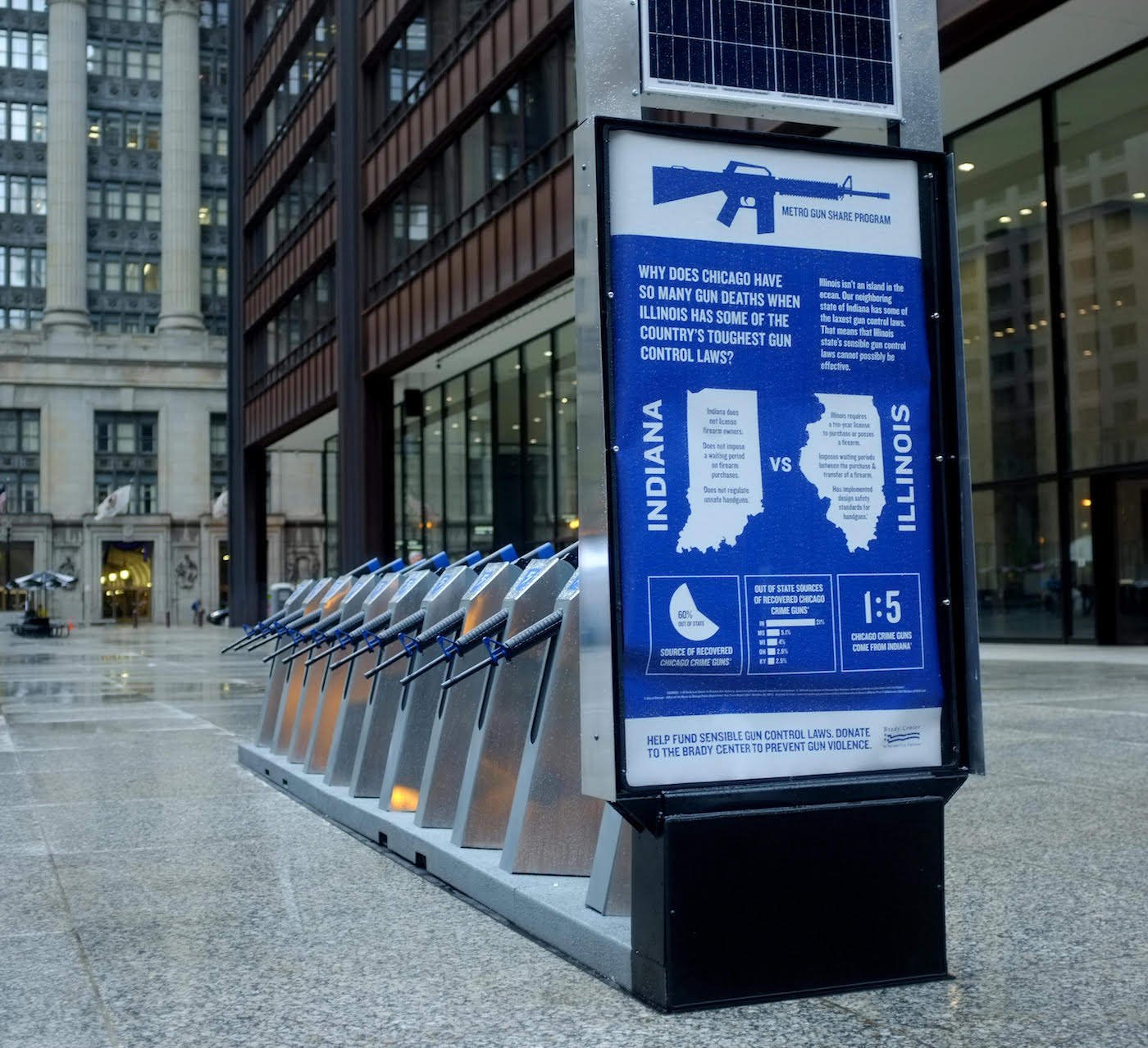 Chicago “Gun Share” Installation Visualizes Easy Access to Assault Rifles