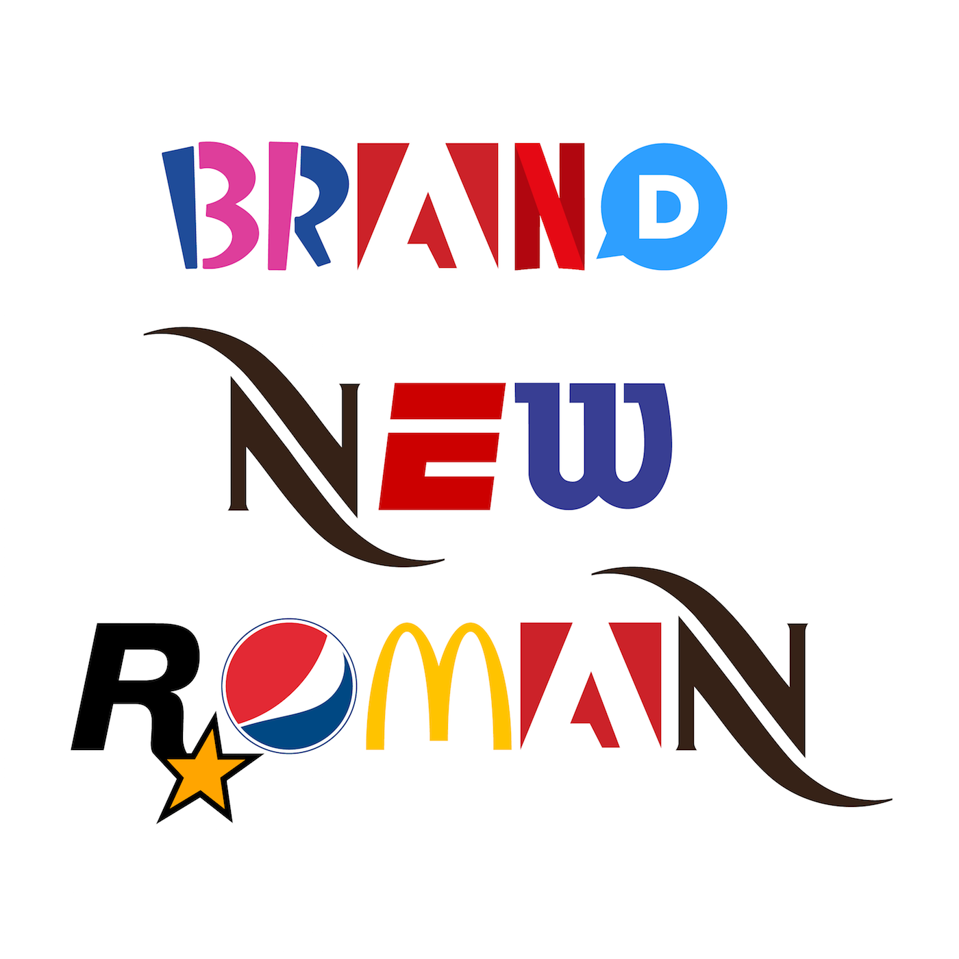 Brand New Roman: A Font that Swipes Corporate Brands