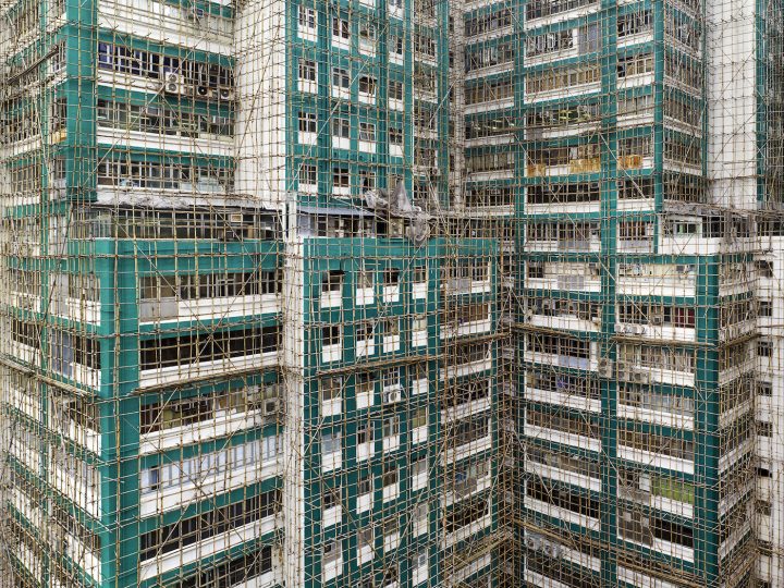 The Colorful Cocoons of Hong Kong's Bamboo Scaffolding