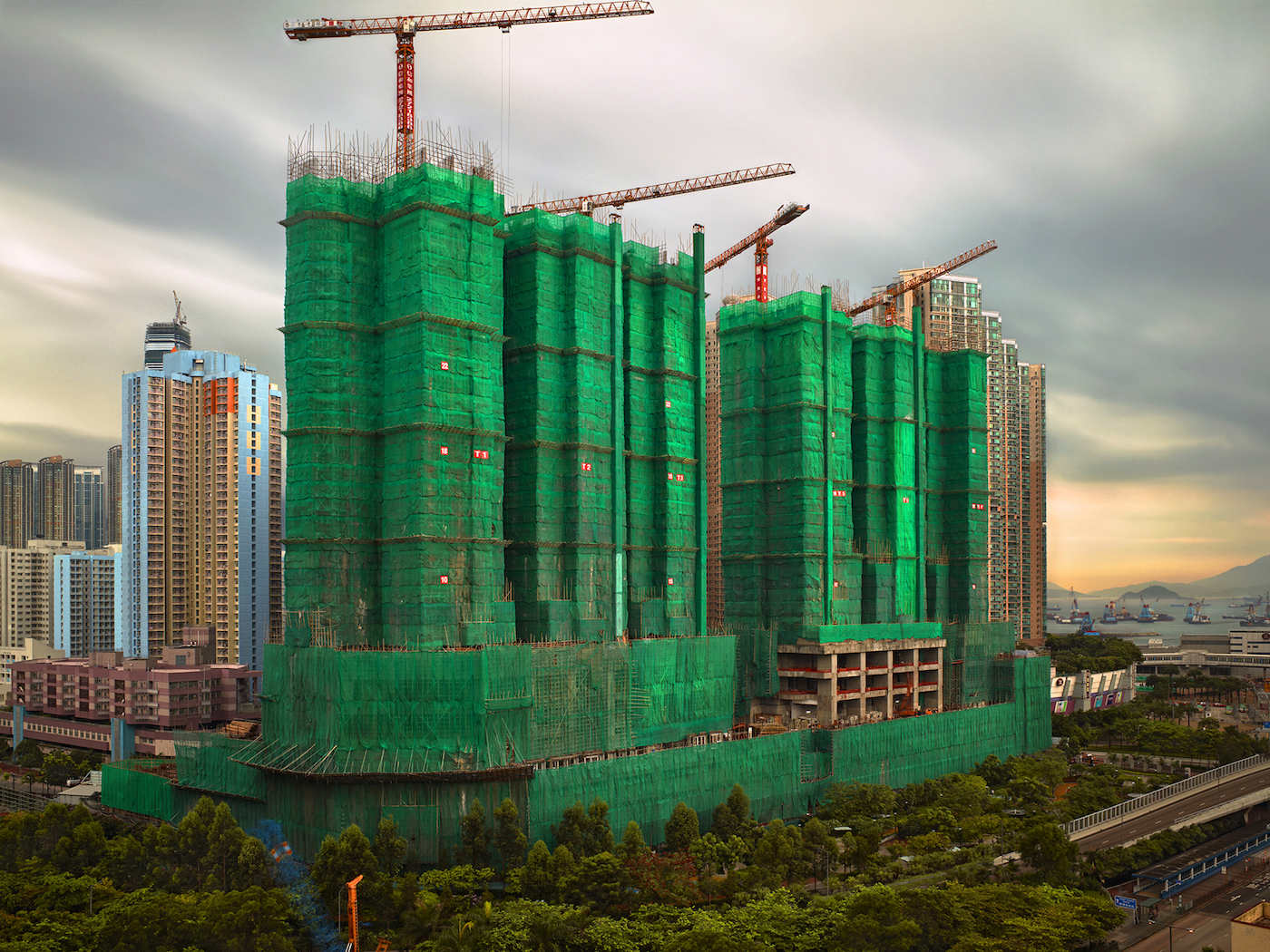 The Colorful Cocoons of Hong Kong's Bamboo Scaffolding