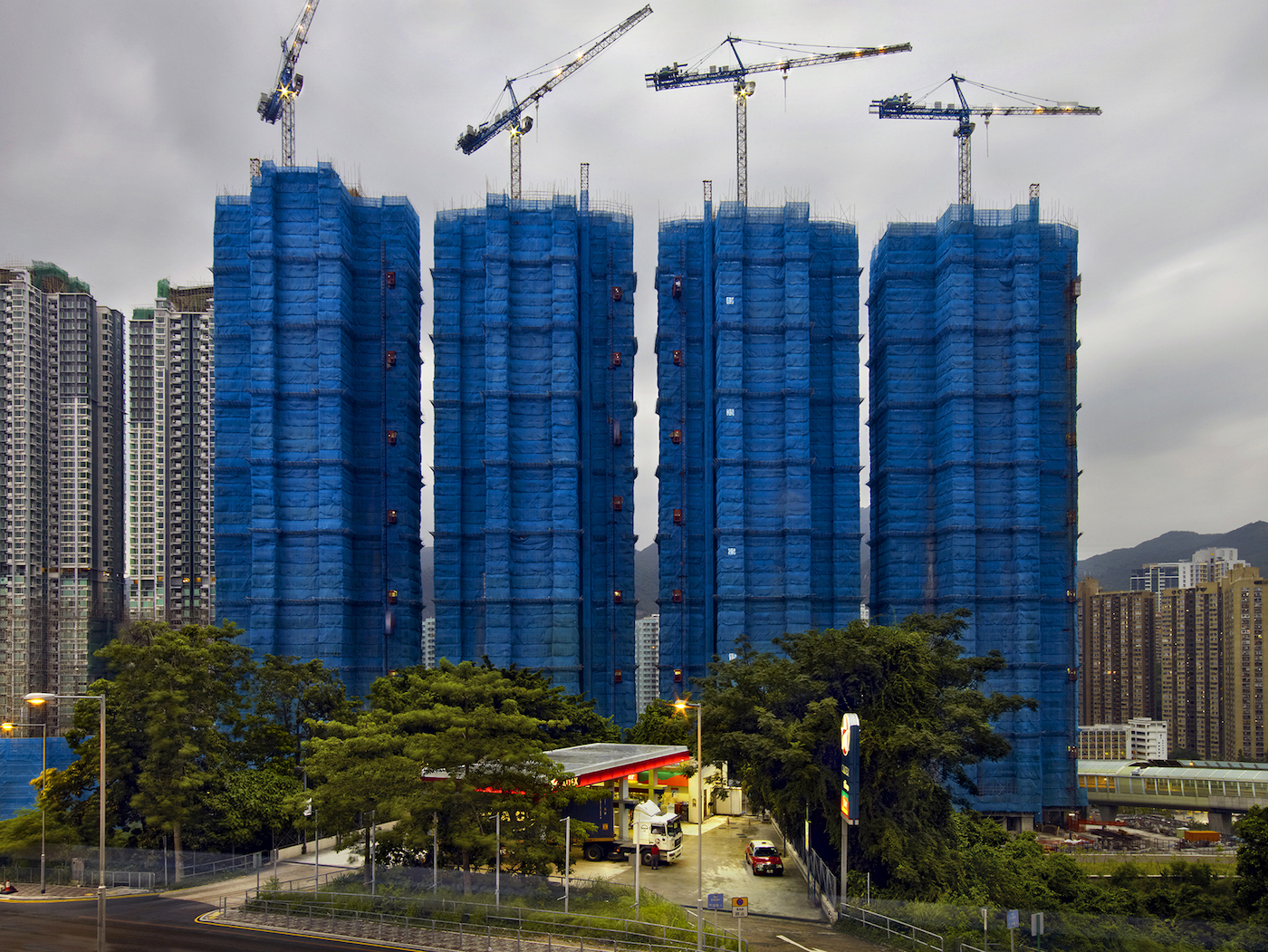The Colorful Cocoons of Hong Kong's Bamboo Scaffolding