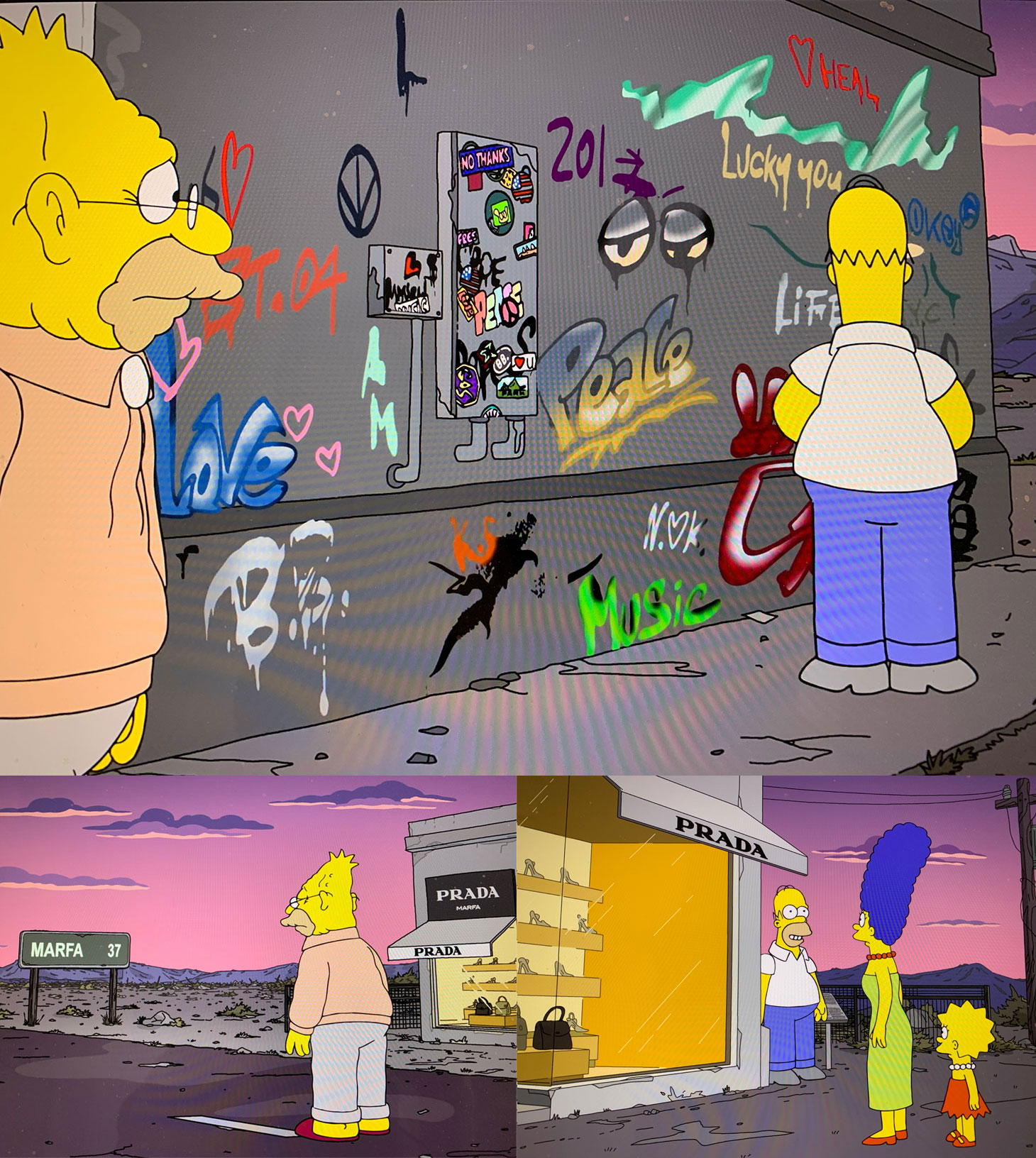 The Simpsons Take a Trip to Prada Marfa