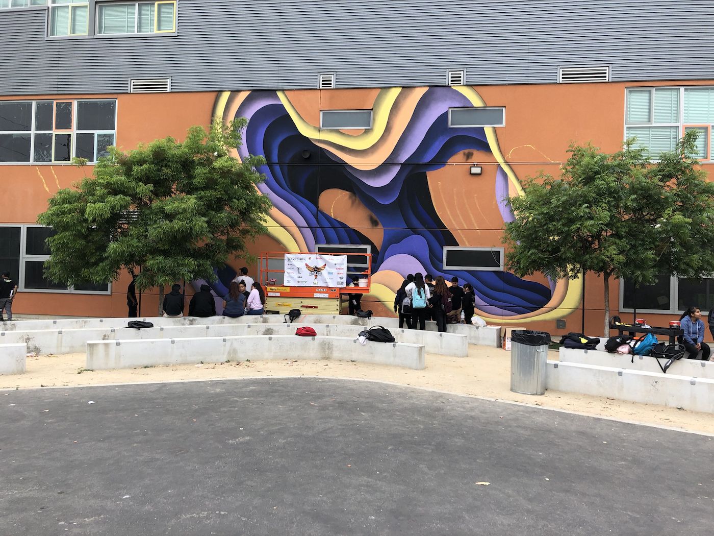 JR, Shepard Fairey, and Other Muralists Collaborate with LA High Schoolers