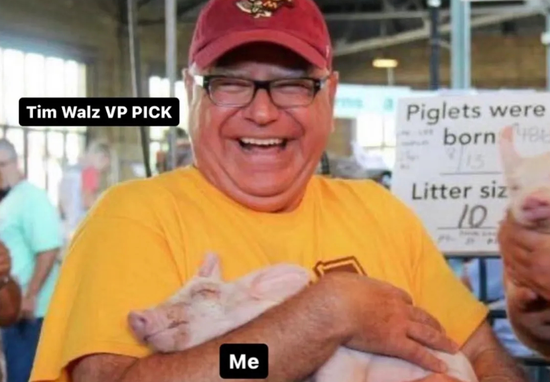 Feel-Good Memes Abound After Tim Walz Named VP Pick